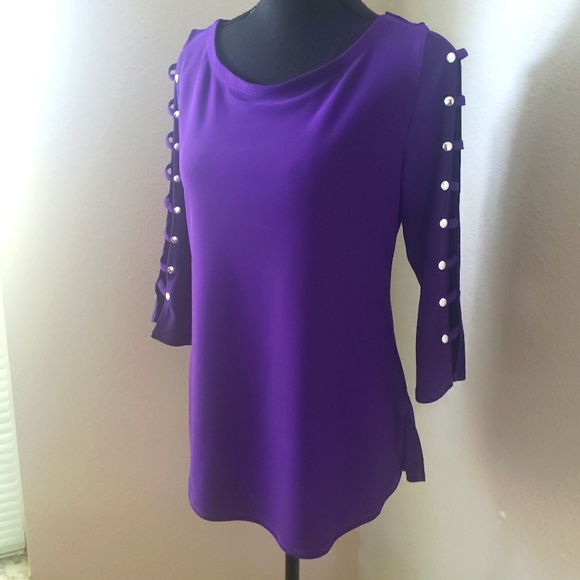 retrology | Tops | Just In Ladies Chic Purple Retrology Blouse | Poshmark